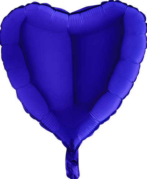 cv luftballons de Folienballon Herz dunkelblau ø 45cm