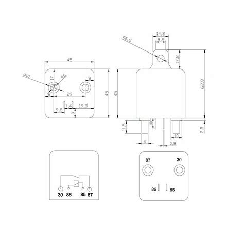 Relais 4 broches 12V 200A Interrupteur de commande de batterie à