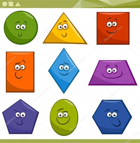 Dibujos Animados Formas Geom Tricas B Sicas Stock Vector By Izakowski
