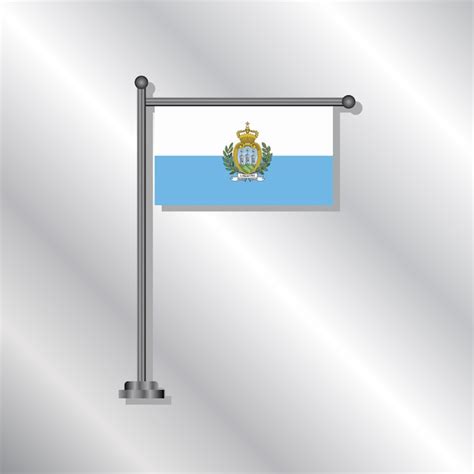 Premium Vector Illustration Of San Marino Flag Template