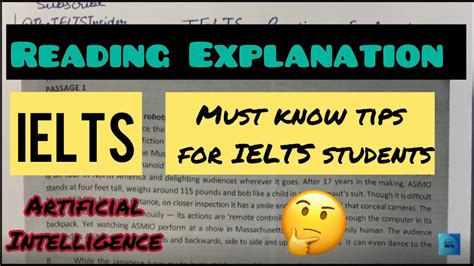 Artificial Intelligence Reading IELTS Expalnation Answer Key Ielts