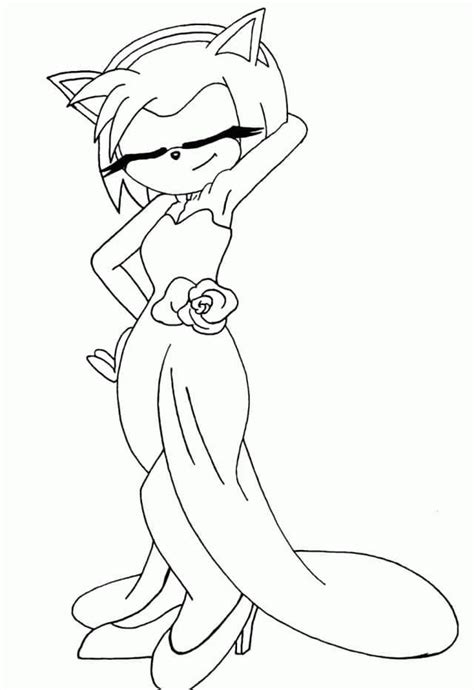 Desenhos De Amy Rose Para Colorir Pintar E Imprimir Colorironline