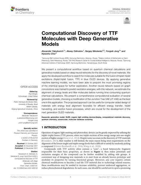 pdf computational discovery of ttf molecules with deep generative models