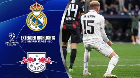 Real Madrid Vs RB Leipzig Extended Highlights UCL Group Stage MD 2