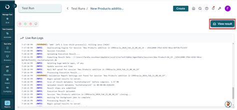 creating and executing an automated test case