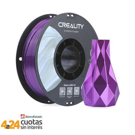 Filamento CR SILK Morado para Impresión 3D 1Kg Creality Knasta Chile
