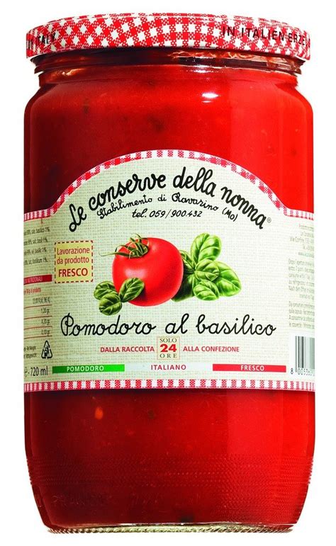 Le Conserve Della Nonna Sugo Pomodoro Al Basilico Mit Basilikum 720