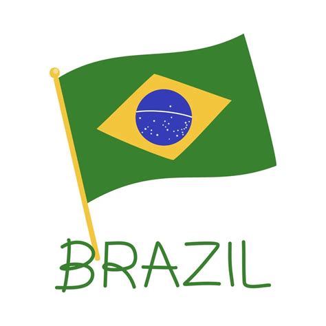 Brazil Country Flag Vector Design Vector Art At Vecteezy