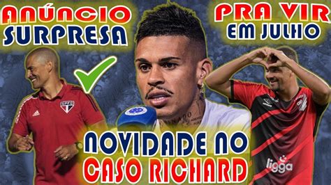 CRUZEIRO BATE O MARTELO SOBRE CHANCE DO RICHARD VOLTAR ZÉ IVALDO