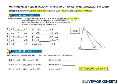triangle inequality theorem proof and examples worksheets library
