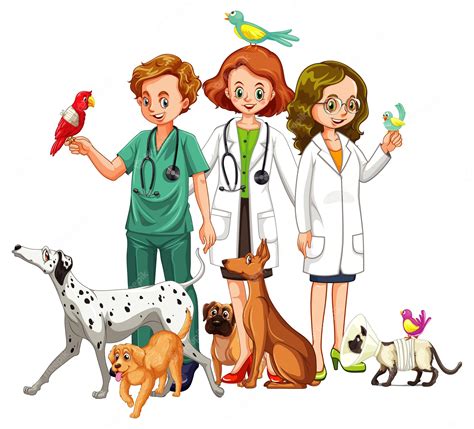 Woman Veterinarian Illustrations Royalty Free Vector Clip Art