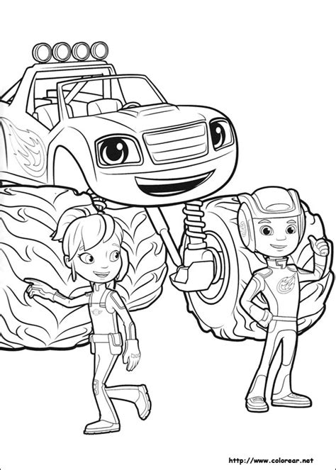 Dibujos Para Colorear De Blaze Y Los Monster Machines