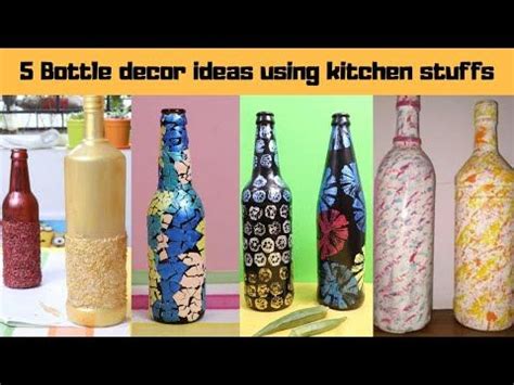 835 5 Bottle Decor Ideas Using Kitchen Items Easy Bottle Decor Ideas