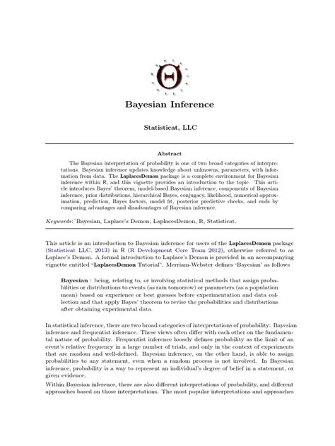 bayesian inference pdf statistical inference bayesian inference