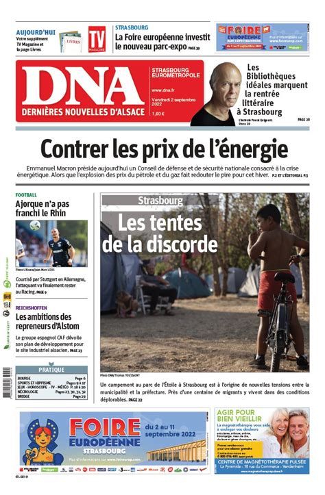 Les Derni Res Nouvelles D Alsace N Du Septembre