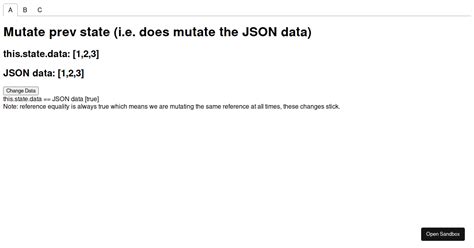 Mutate Imported Json Codesandbox