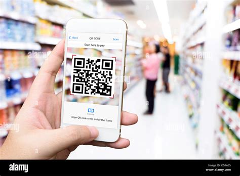 Qr Code Payment Online Shopping Cashless Technology Concept Retail