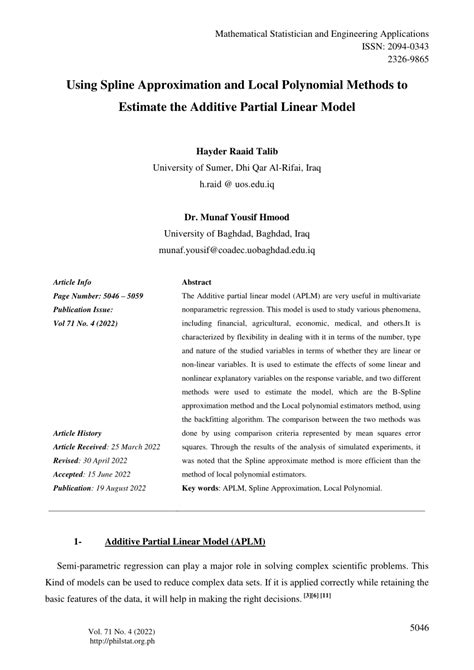 pdf using spline approximation and local polynomial methods to estimate the additive partial