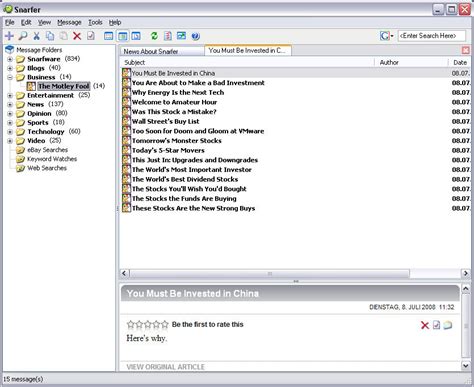 Snarfer Swiss IT Magazine Freeware