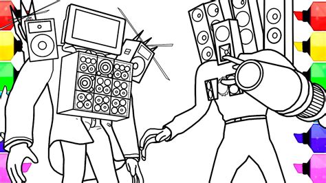 Titan Speakerman Coloring Page Titan Speakerman Coloring Pages The