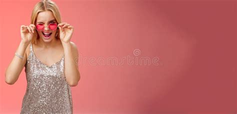 Sassy Carefree Daring Young Blond Girl Winking Cheeky Smiling Assertive Making First Move