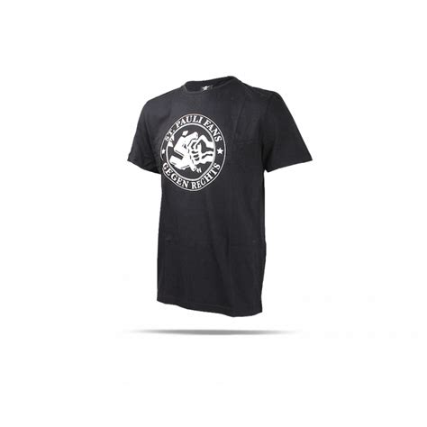 MUNDO FC St Pauli T Shirt Gegen Rechts In Schwarz