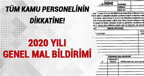 Mal Bildirim Formu Nasil Doldurulur Haberleri Mal Bildirim Formu