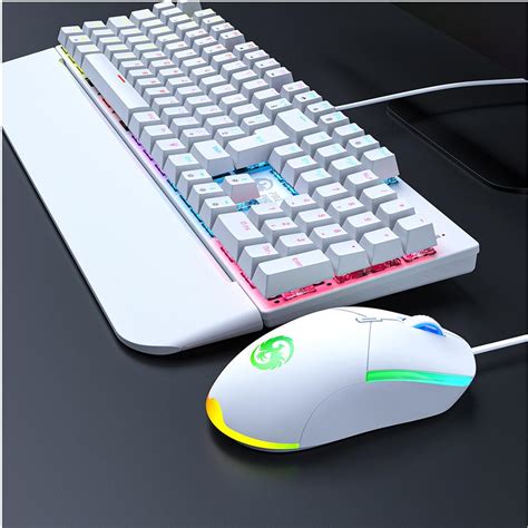 Kit Teclado Mouse Mecanico Abnt2 Gamer Led Rgb Iluminado Switch Blue