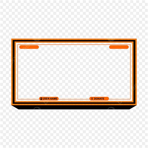Live Streaming Clipart Vector Twitch Overlay Orange Live Streaming