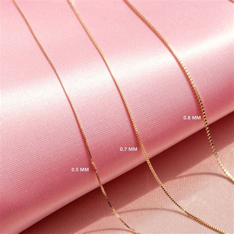 Solid 14K Gold Box Chain Necklace Delicate Dainty Layered Etsy UK