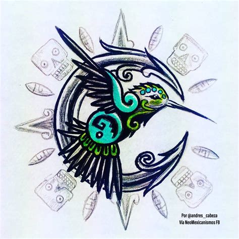 Colibri Azteca Dibujo
