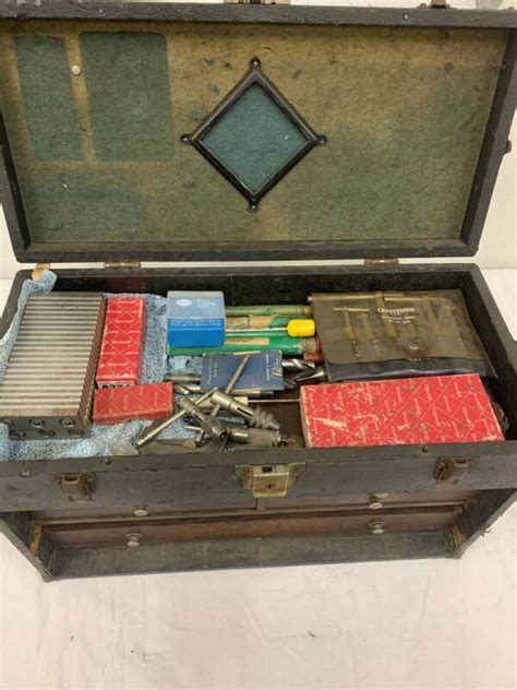 Vintage Wood Box Machinist Tool Chest Antique Price Guide Details Page