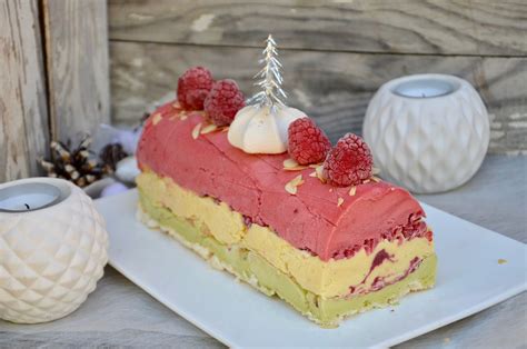 Bûche glacée framboise pistache La p tite cuisine de Pauline