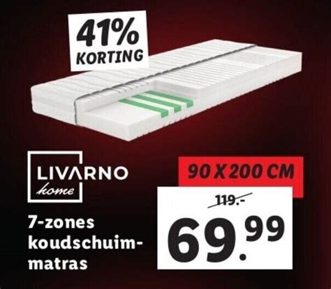 LIVARNO Home 7 Zones Koudschuimmatras 90 X 200cm Aanbieding Bij Lidl