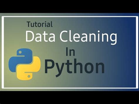 Data Cleaning In Python Cleaning Data Using Pandas Youtube
