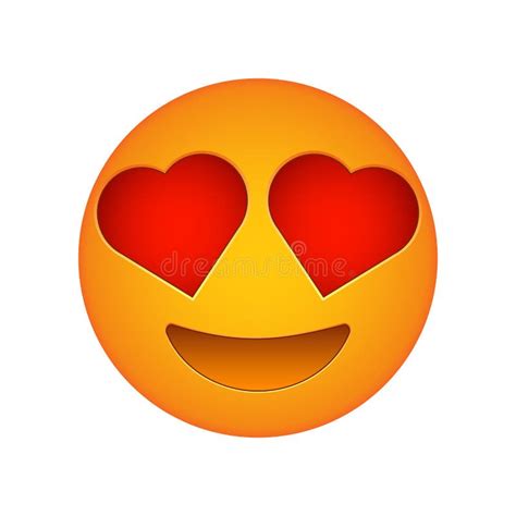 Icono De La Emoción Del Amor De La Cara Del Emoji Del Amor Ilustración