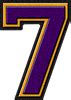 Presentation Alphabets Purple Gold Varsity Letters
