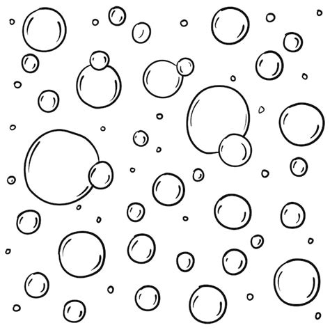 Style Dessiné à La Main De Dessin Animé De Bulle De Savon De Doodle