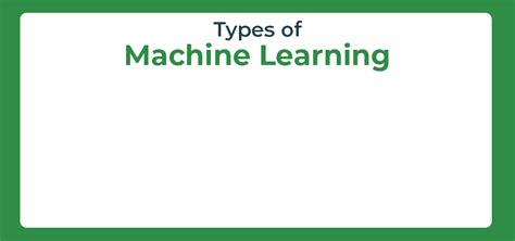 Types Of Machine Learning