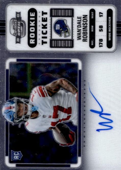 Wan Dale Robinson Contenders Optic Rookie Ticket Auto Variation