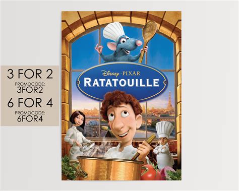 Ratatouille 2007 Poster Disney Pixar Movie Poster Art Film Print Gift