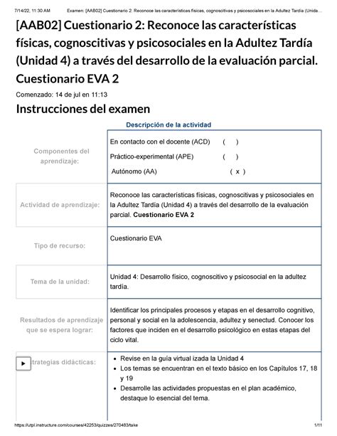 Examen AAB02 Cuestionario 2 Reconoce las características físicas