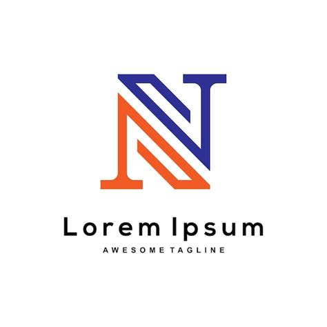 Diseño de logotipo letra n Vector Premium