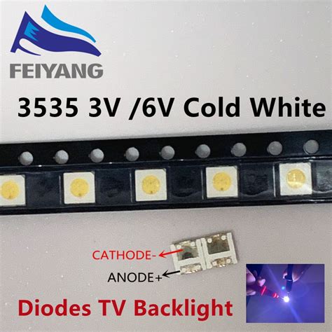 50 100 Pcs Diodes TV Backlight 2W 6V 1W 3V 3535 SMD LED Televisao