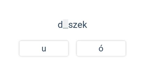 Pisownia wyrazów z ó i u Ćwiczenia online Umiemy polski