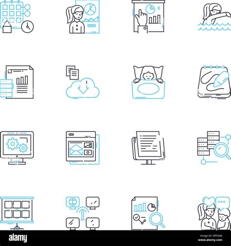 Product Marketing Linear Icons Set Promotion Advertising Branding