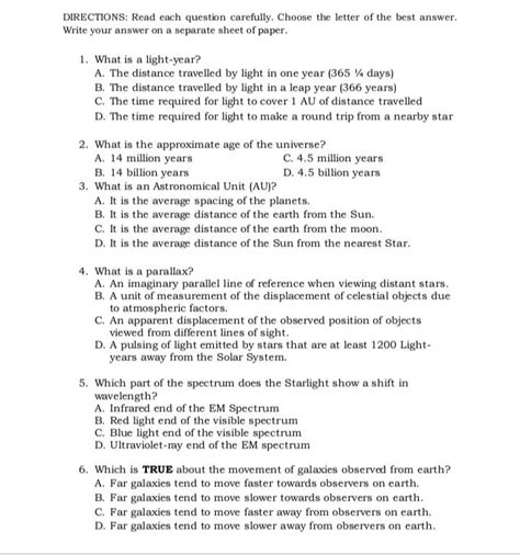 Solved DIRECTIONS Read Each Question Carefully Choose The Chegg