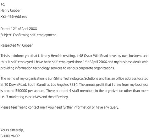 Proof Of Income Letter Template Free Samples Examples Format
