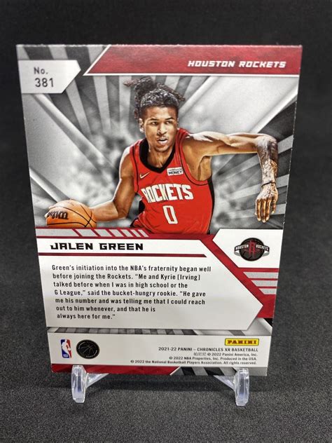 2021 22 Panini Chronicles Xr 381 Jalen Green RC For Sale Online EBay