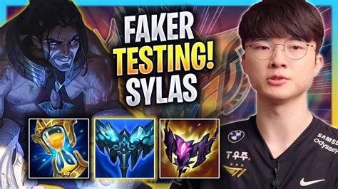 FAKER TESTING SYLAS IN KR SOLOQ T1 Faker Plays Sylas MID Vs Tristana